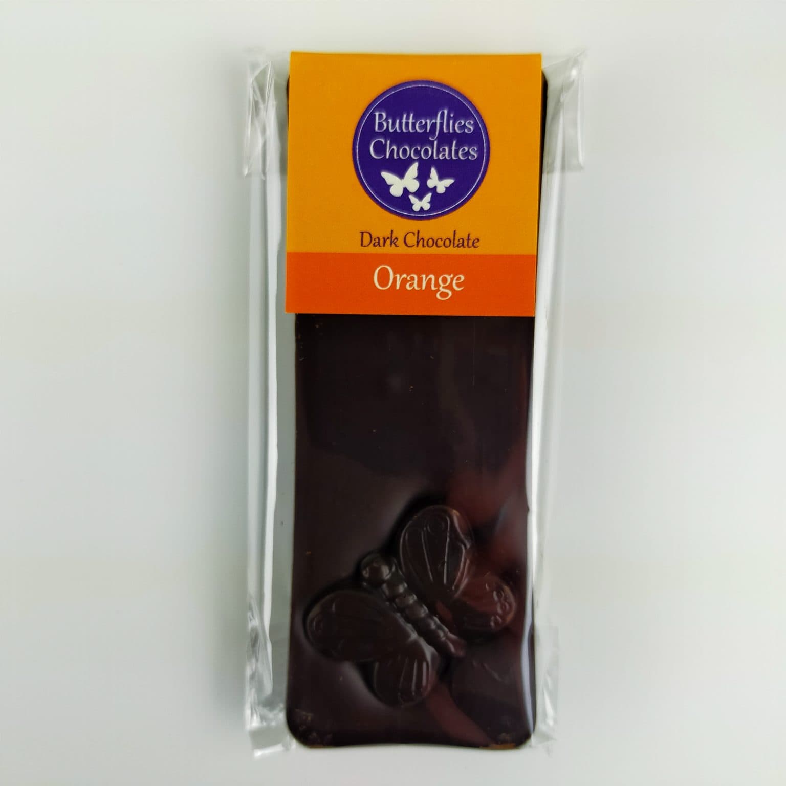 Orange Dark Chocolate Bar - Small | Butterflies Chocolates